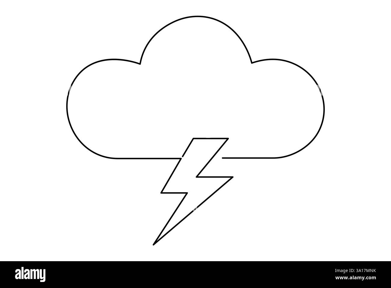 Continuous one line cloud icon Vector illustration Stock Vector Image ...