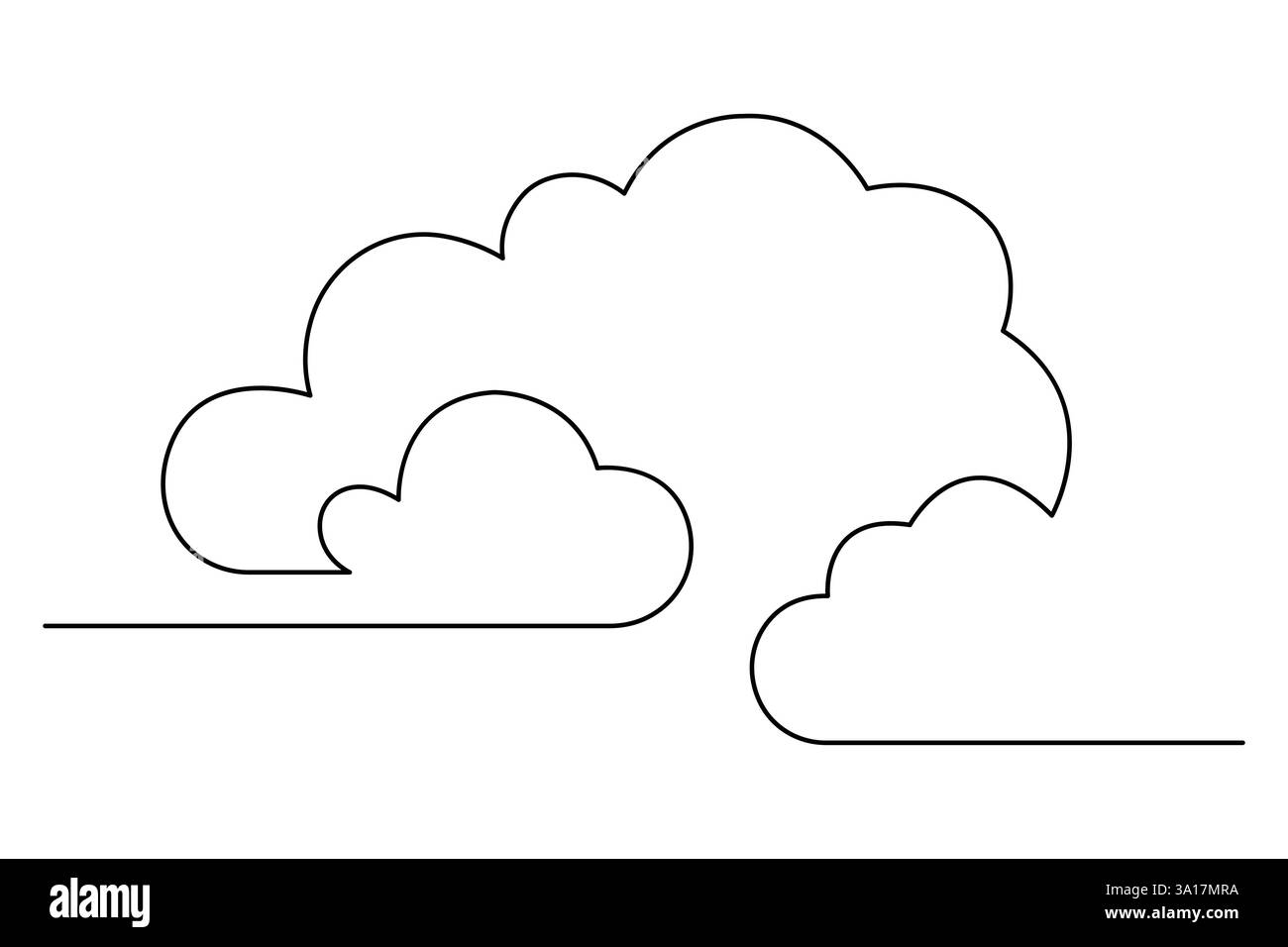 Continuous one line cloud icon Vector illustration Stock Vector Image ...