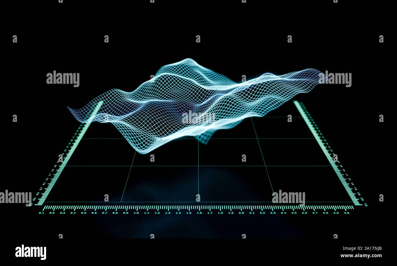 Vector map, grid, science, technology, wave structure. Vector map, grid ...