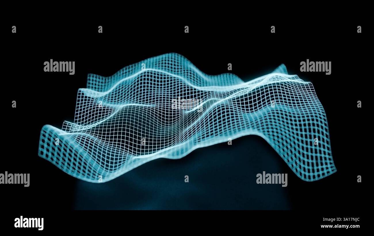 Vector map, grid, science, technology, wave structure. Vector map, grid ...
