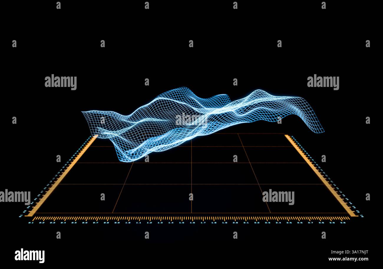 Vector map, grid, science, technology, wave structure. Vector map, grid ...