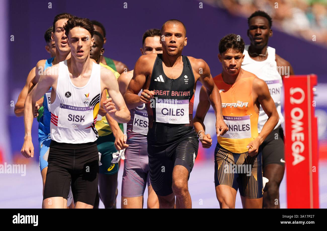 Great Britain's Elliot Giles during the Men's 800m heats at the Stade ...