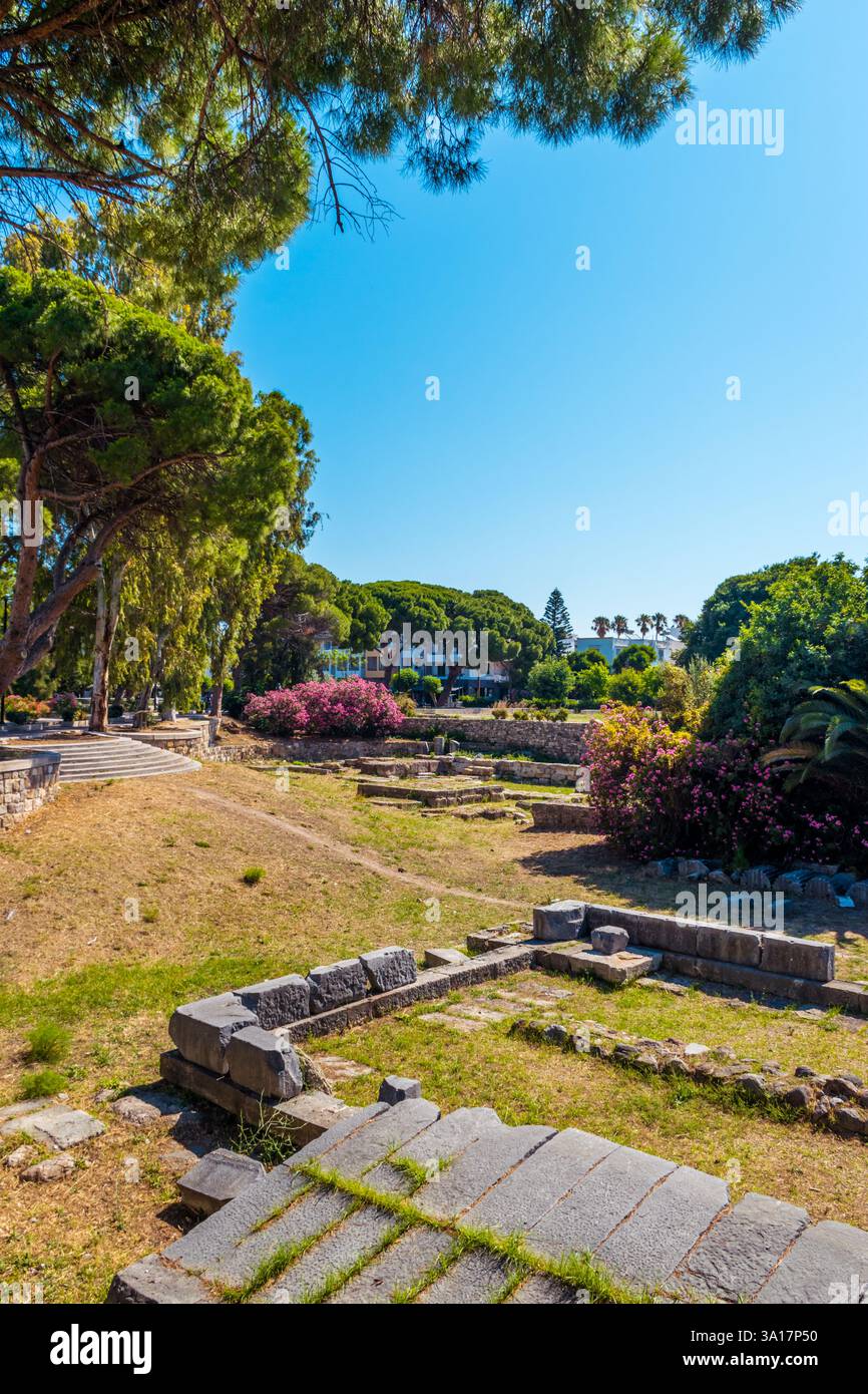 Ruins of Altar of Dionysus and Attalids Temple in Ancient Agora in Kos ...