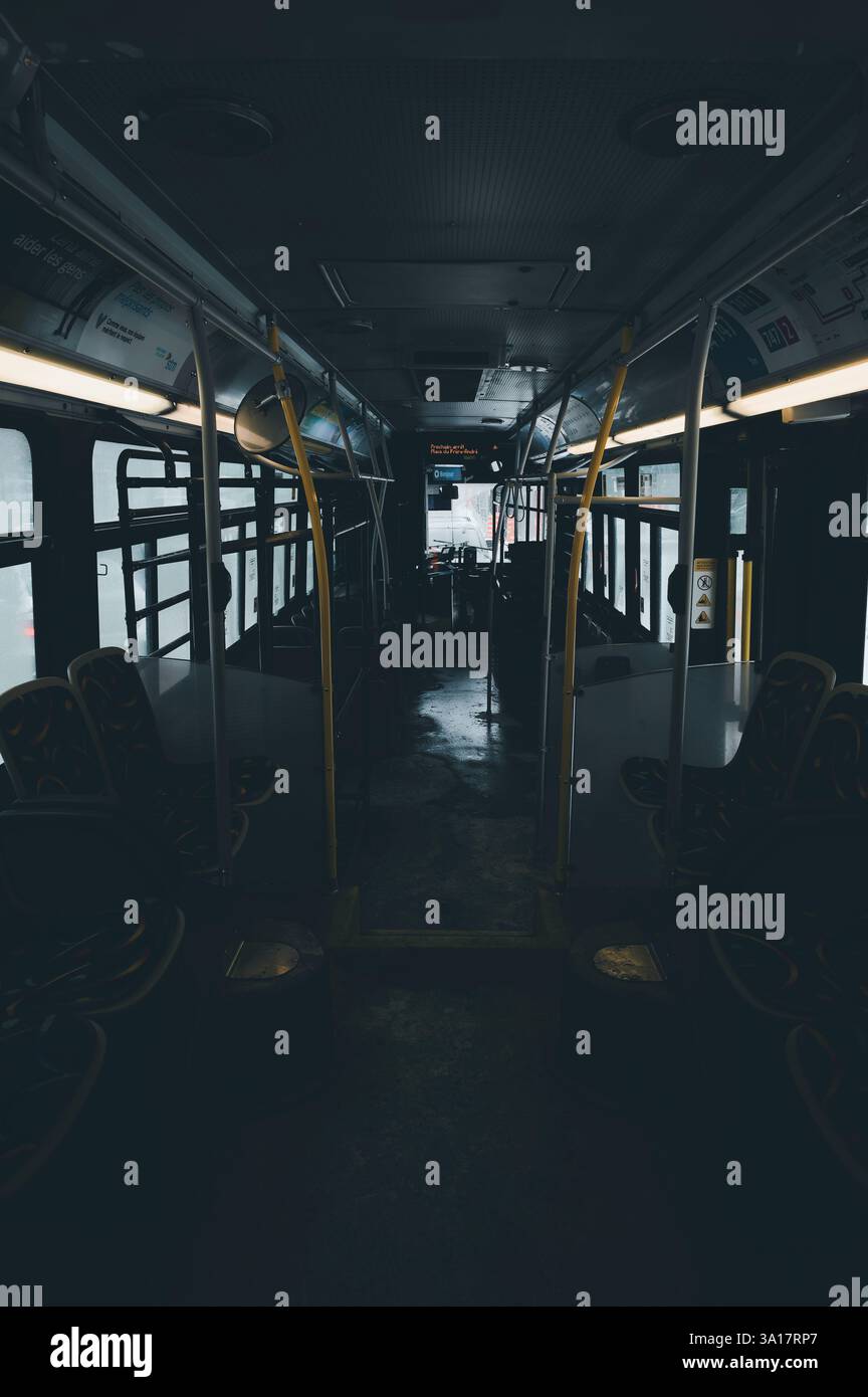 Quiet bus interior hi-res stock photography and images - Alamy
