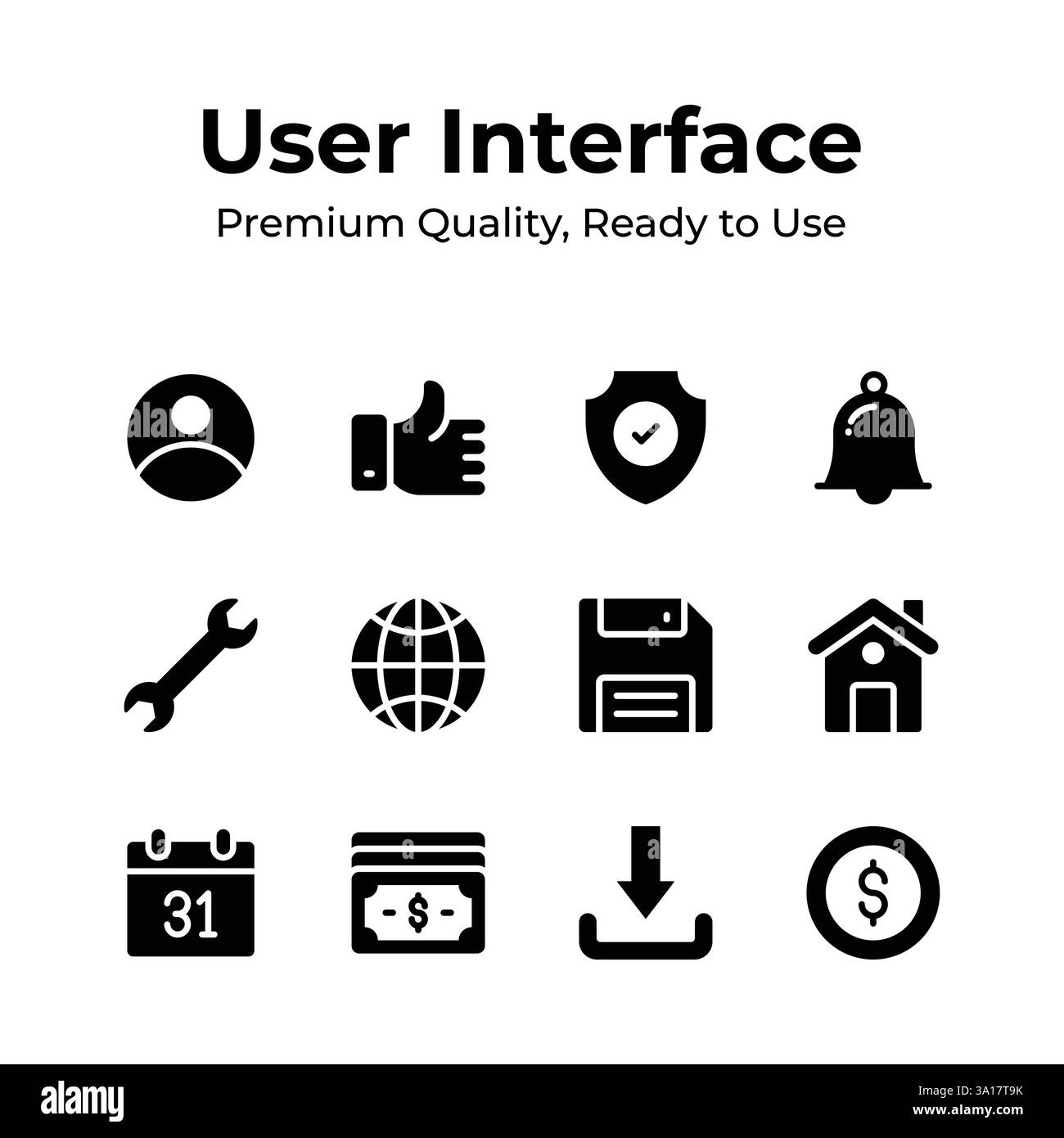 A Set Of User Interface Icons In Trendy Style Stock Vector Image And Art