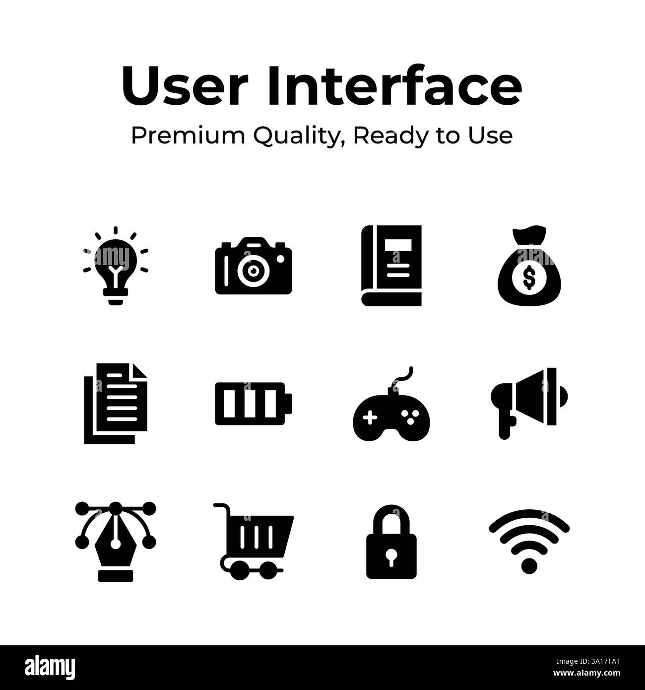Pack of user interface icons in modern style Stock Vector Image & Art ...