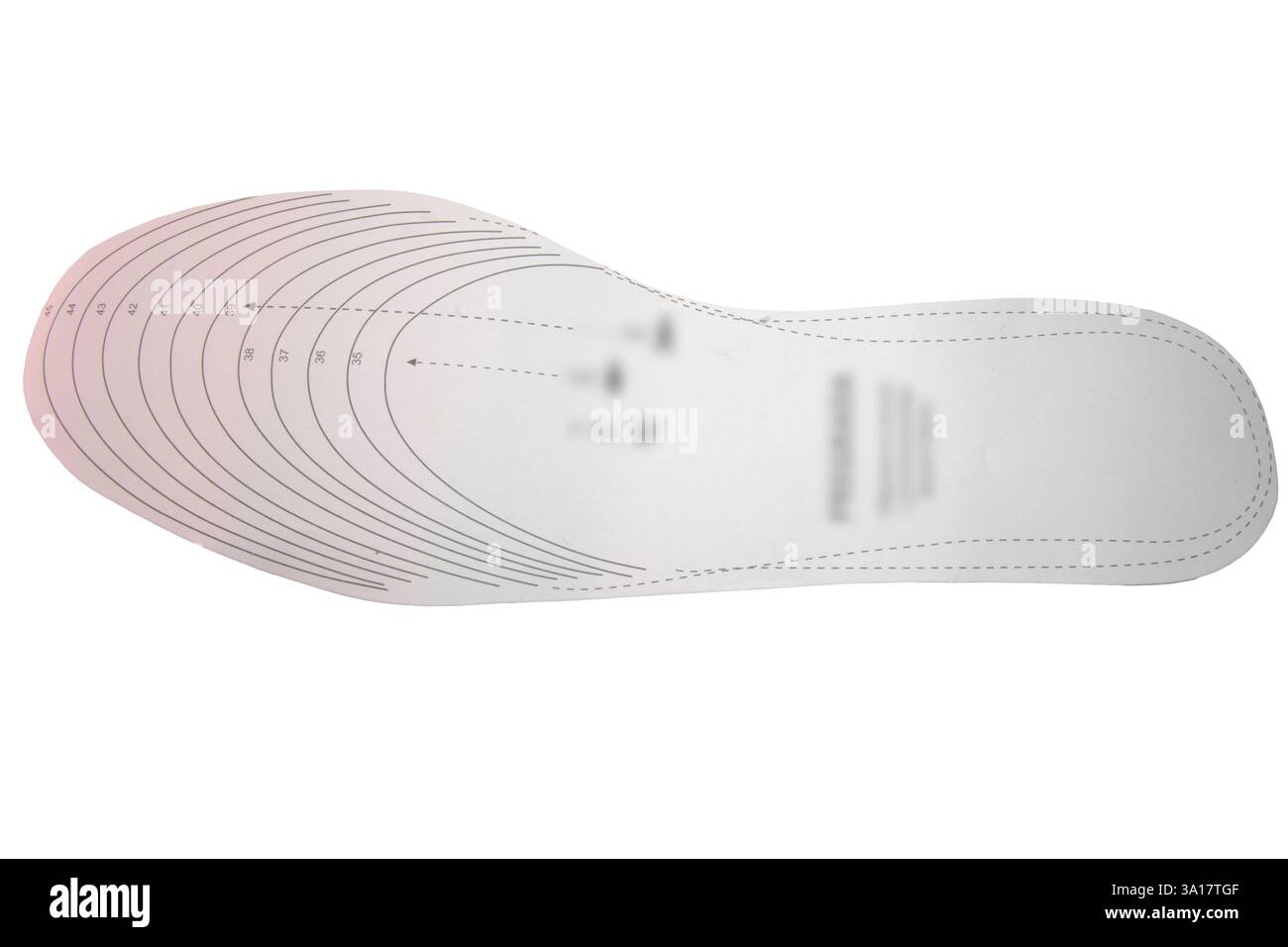 size templates for cut-to-fit insoles of the desired size according to ...