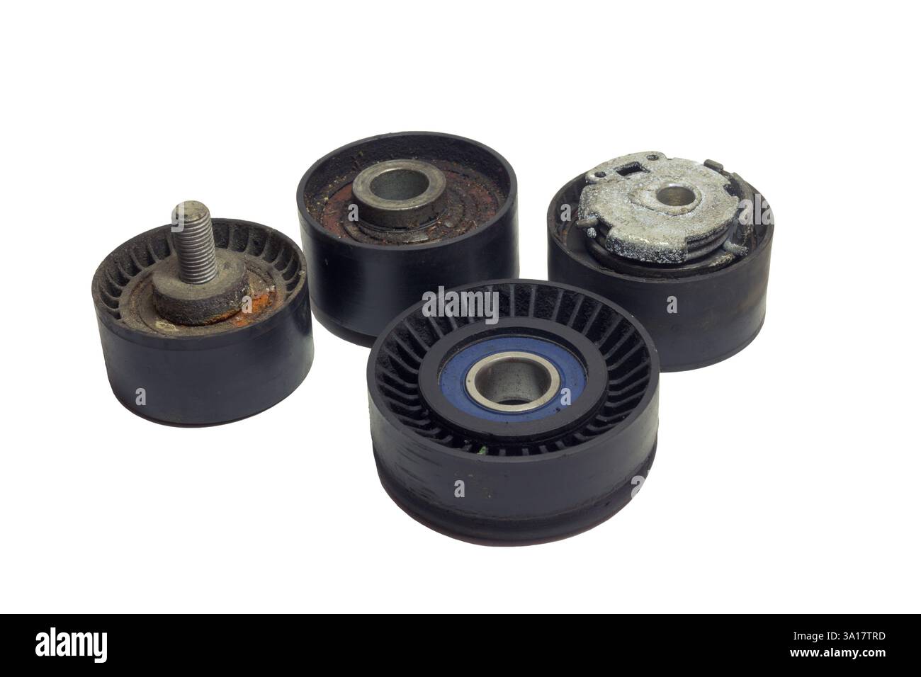 tensioner, idlers, pulleys of car actuators of engine and alternator ...