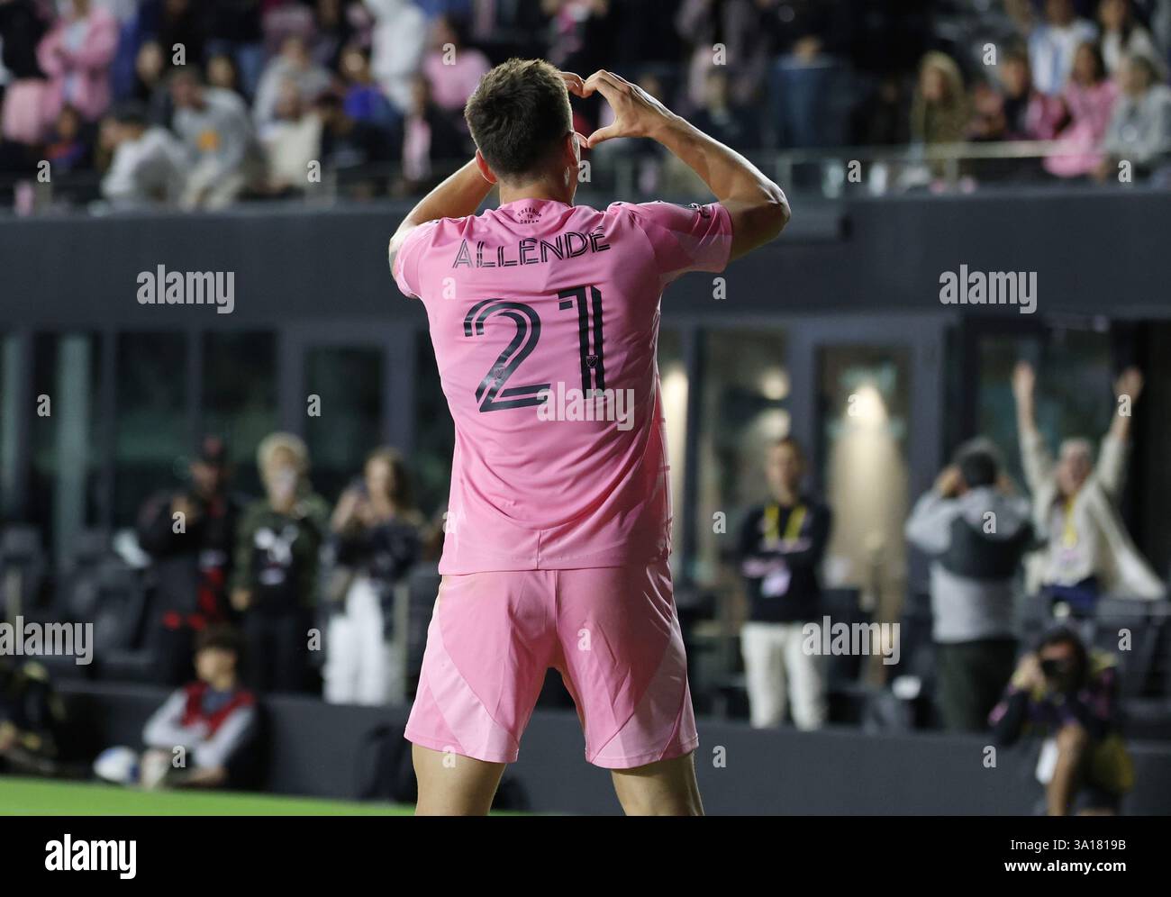Fort Lauderdale, Florida - March 6, 2025: Tadeo Allende #21 of Inter ...