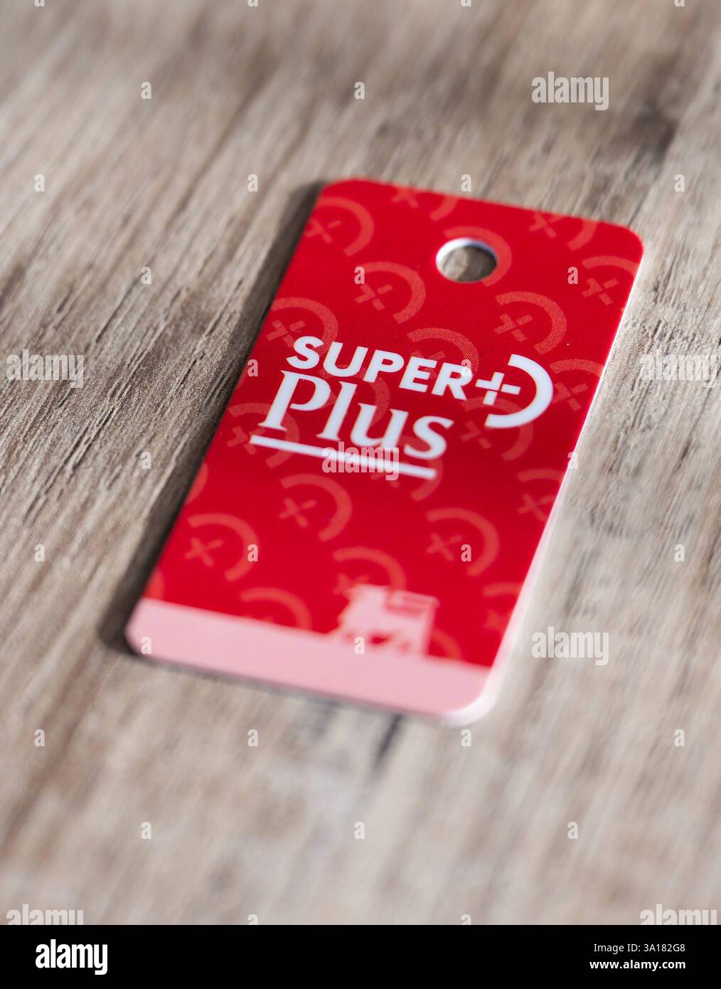 Super Plus card of the Delhaize retail warehouse group, Anonymized ...