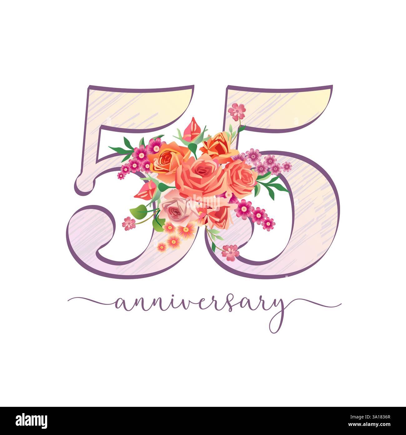 Celebrating 55 years of age Cut Out Stock Images & Pictures - Alamy
