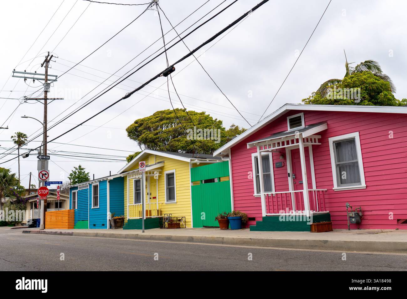 Vibrant and Colorful Coastal Cottages Are Beautifully Positioned by the ...