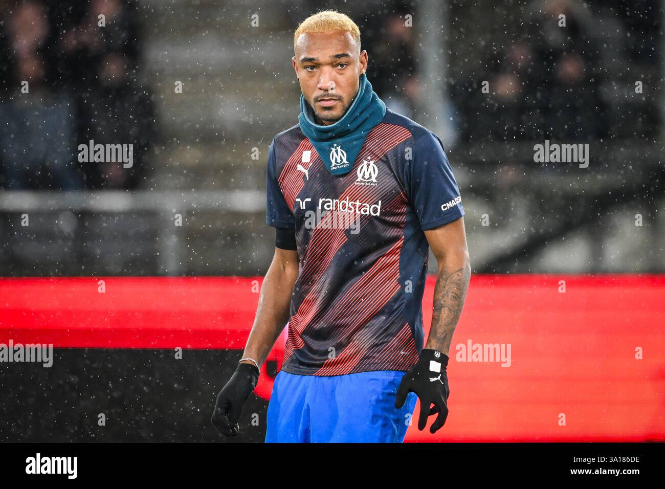 Angers, France. 09th Feb, 2025. Derek CORNELIUS of Marseille during the ...