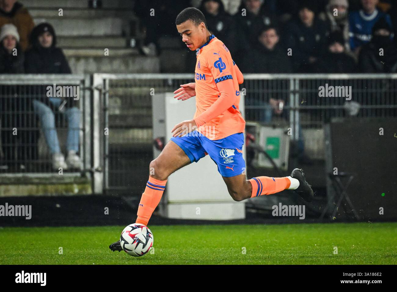 Angers, France. 09th Feb, 2025. Mason GREENWOOD of Marseille during the ...