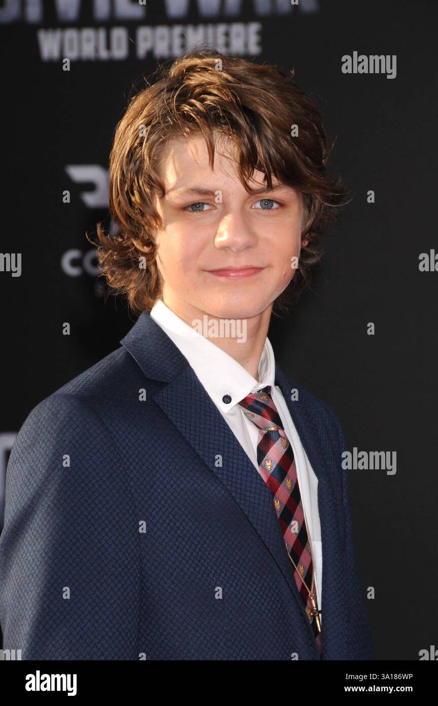 Ty Simpkins at the "Captain America Civel War" Premiere held at the ...