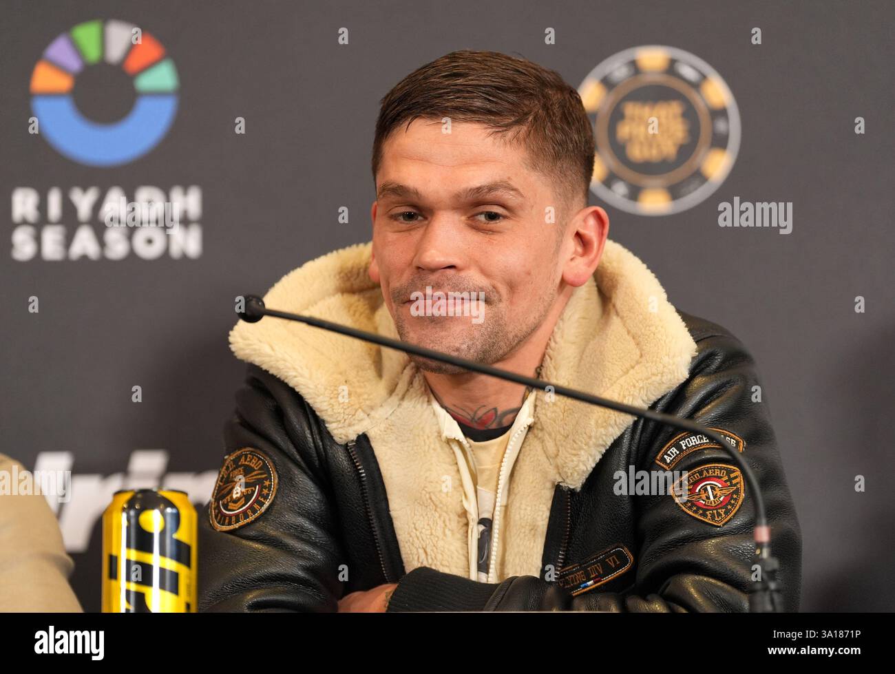 Kane Baker during a press conference at Trinity House, London. Picture date: Friday March 7 ...