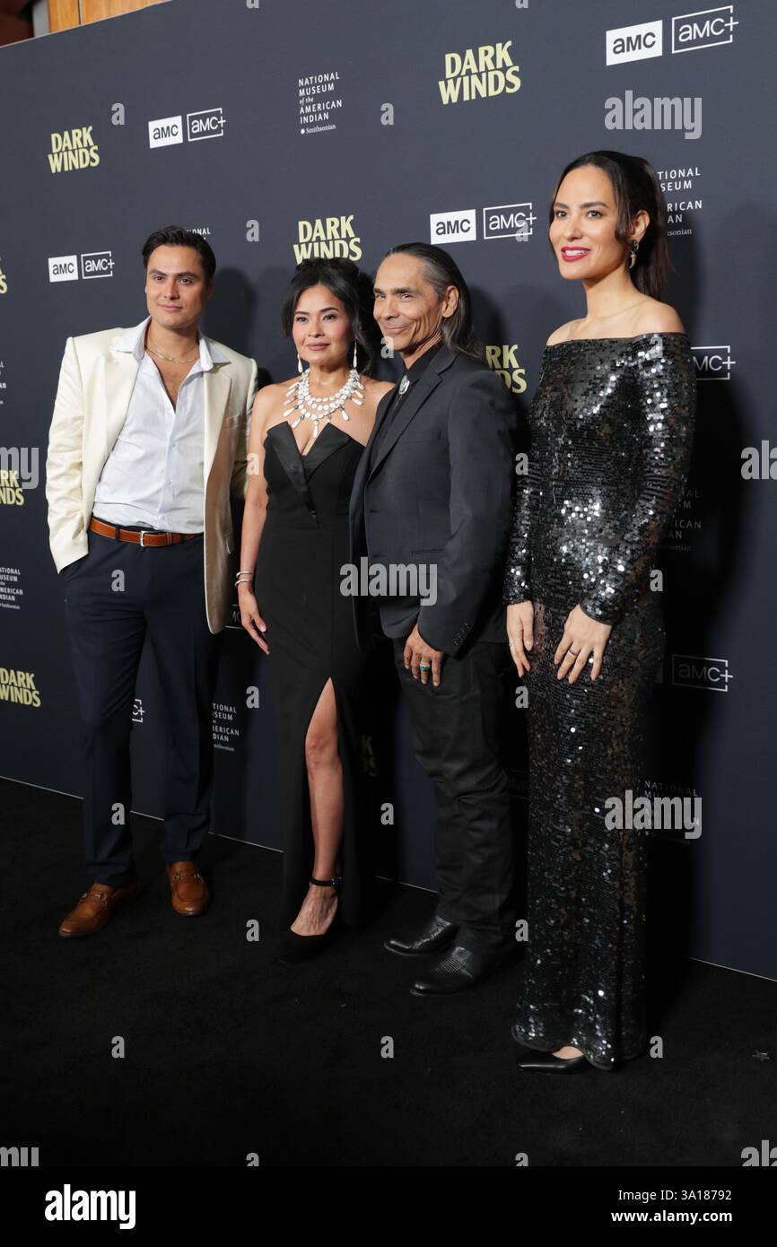 NEW YORK, NEW YORK - MARCH 06: Kiowa Gordon, Deanna Allison, Zahn ...