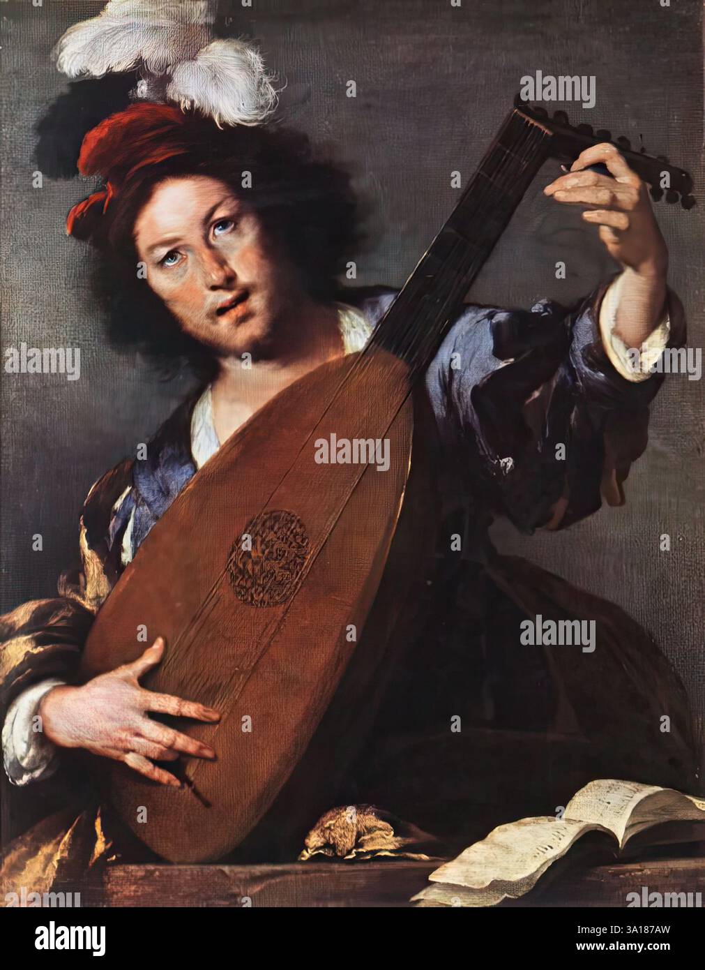 STROZZI, Bernardo (b. 1581, Genova, d. 1644, Venezia) Lute Player 1630-35 Oil on canvas, 92 x 76 ...