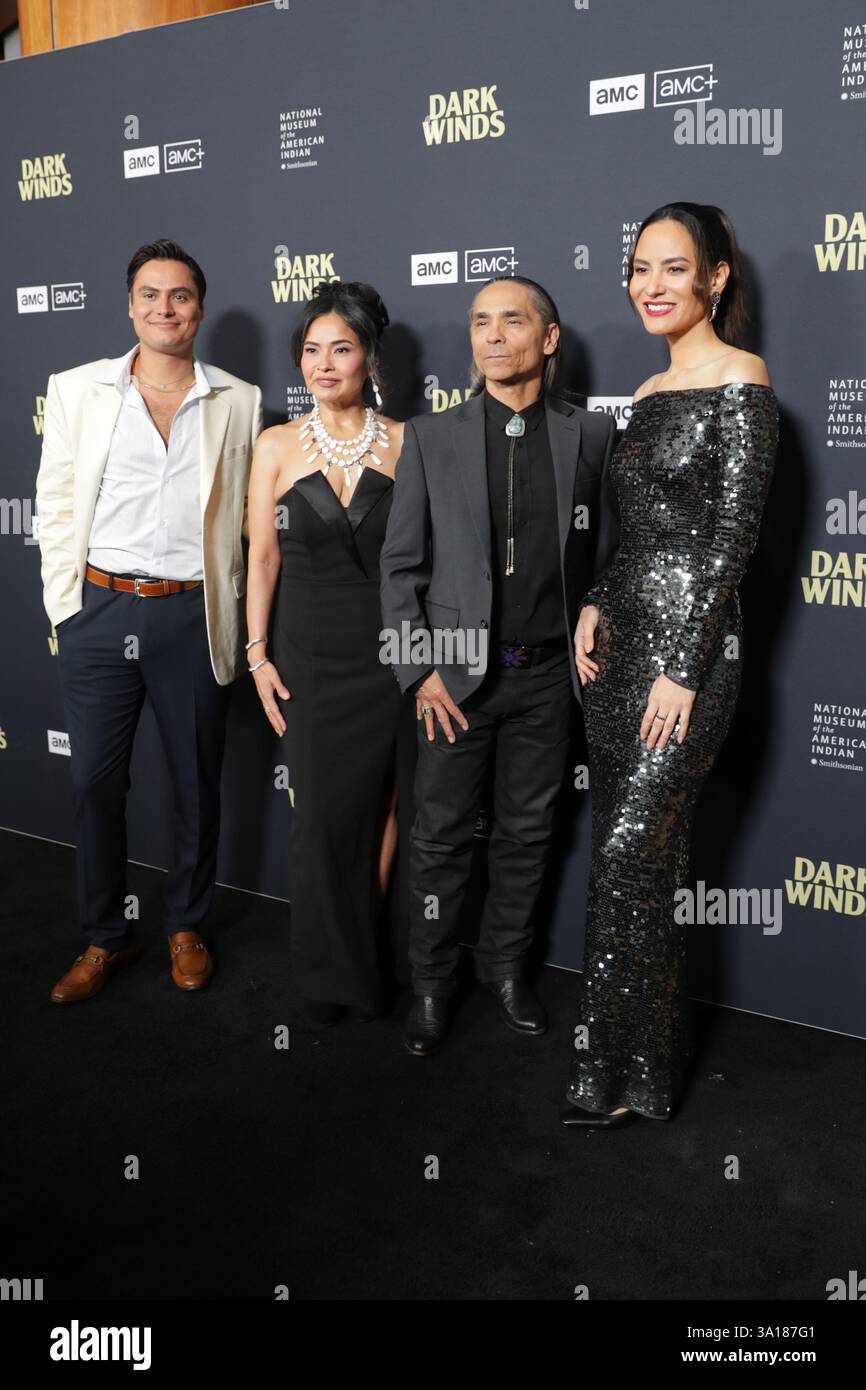 NEW YORK, NEW YORK - MARCH 06: Kiowa Gordon, Deanna Allison, Zahn ...