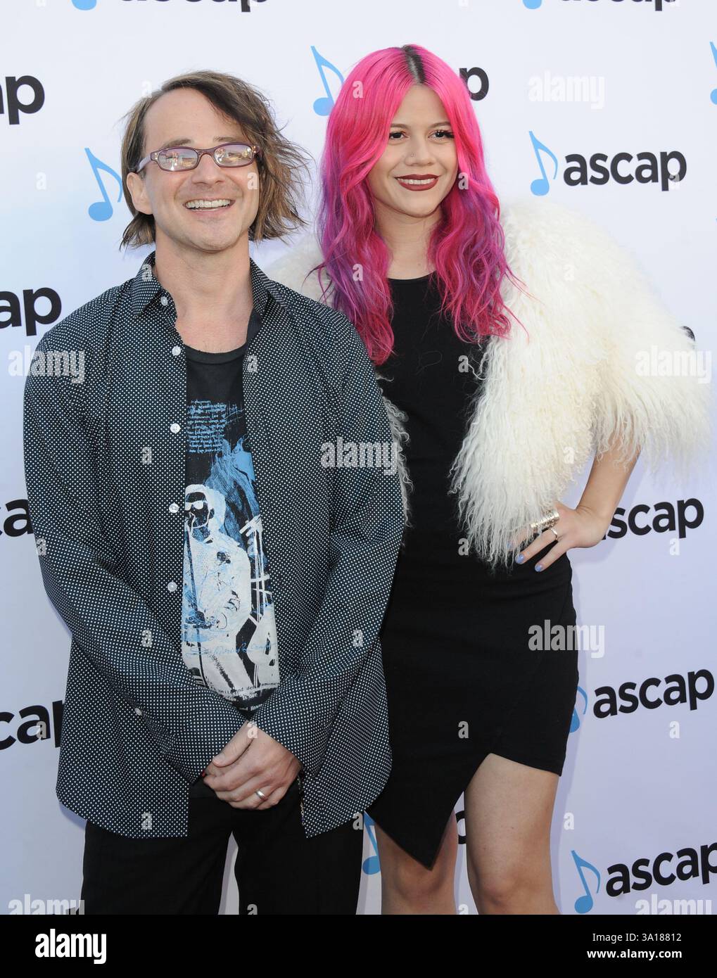 Recording artists Matthew Hager (L) and Allison Iraheta of Halo Circus ...