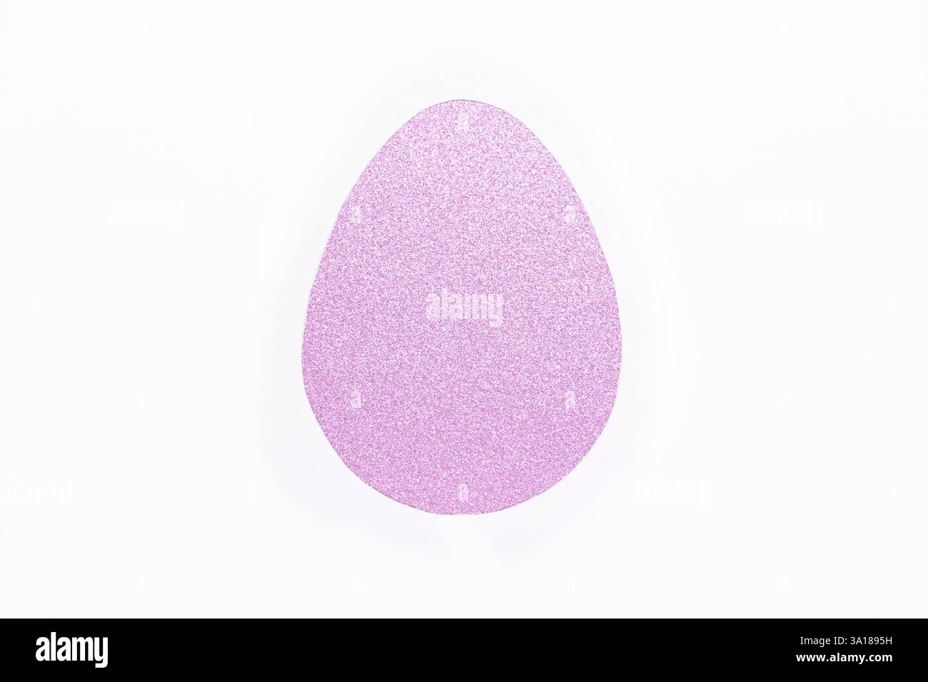 Pink Glitter Egg Shape on white background. Easter themed design ...
