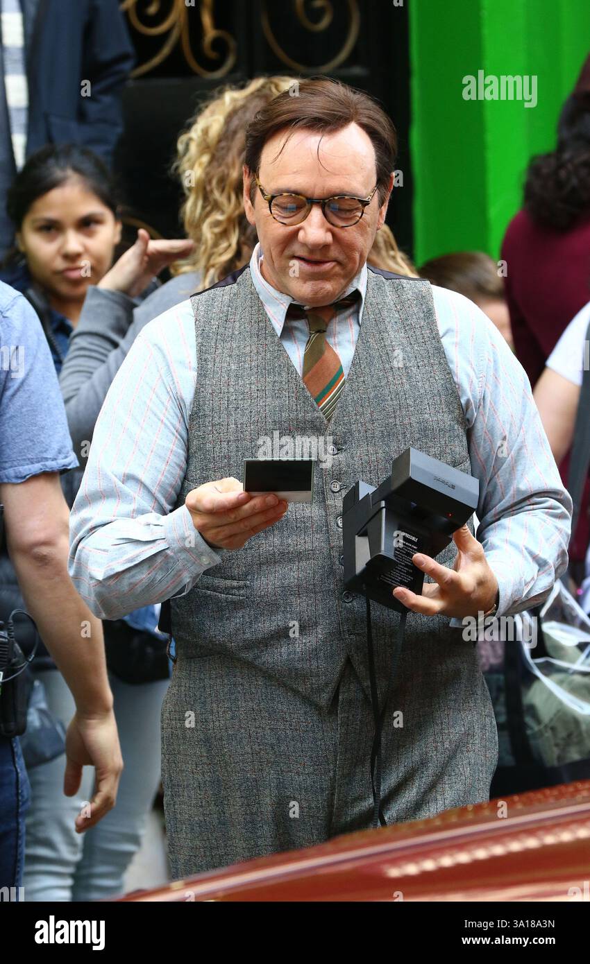 Actor Kevin Spacey on the set of the new movie 'Rebel in The Rye' on ...