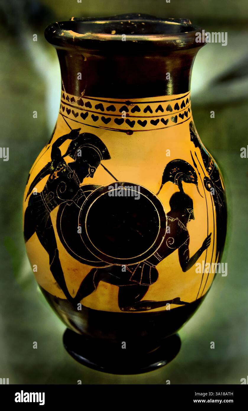 Athenian Black-Figure Olpe (Jug) last quarter of the 6th century B.C ...