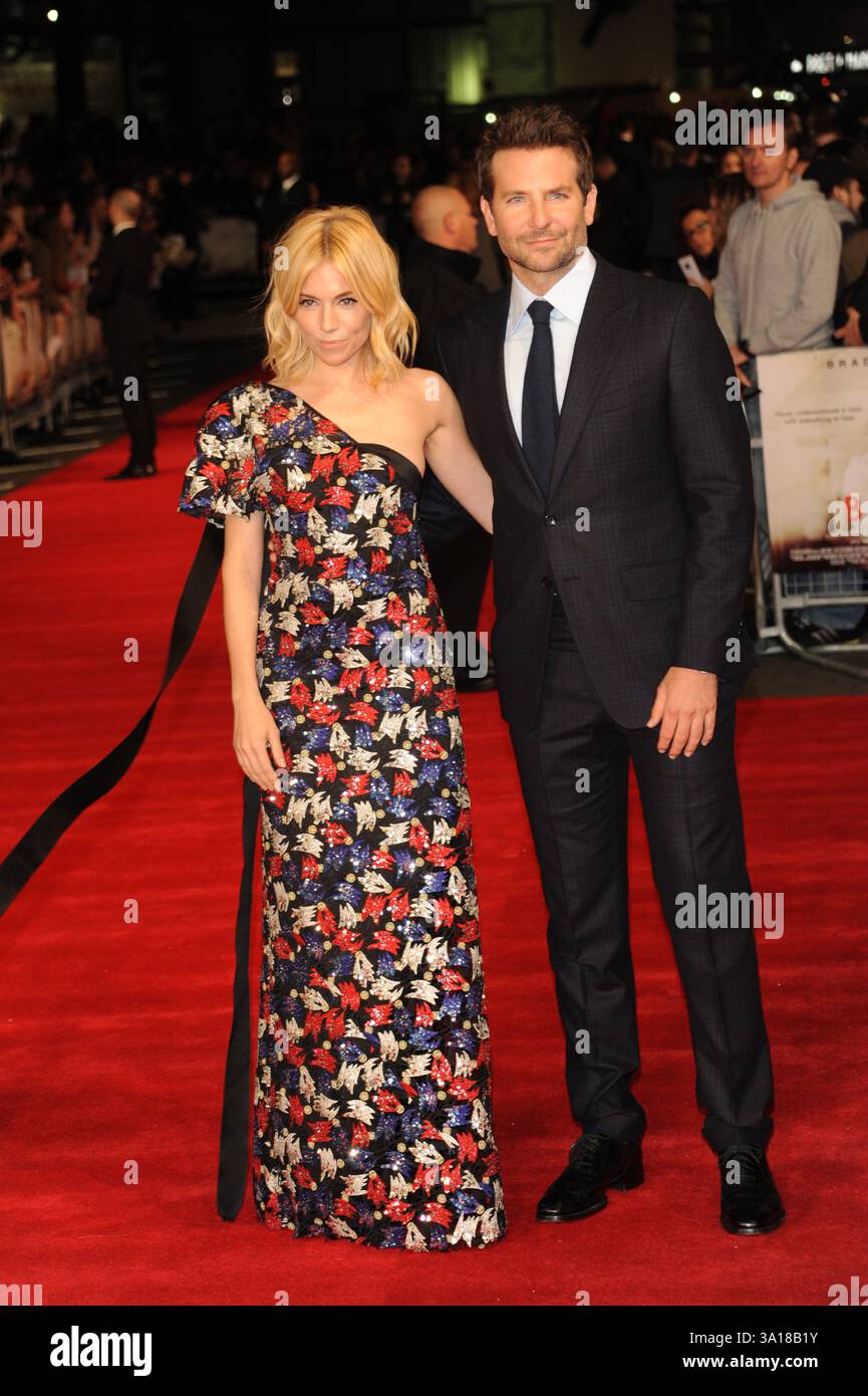Sienna Miller & Bradley Cooper attends the UK Premiere of 'Burnt' at ...