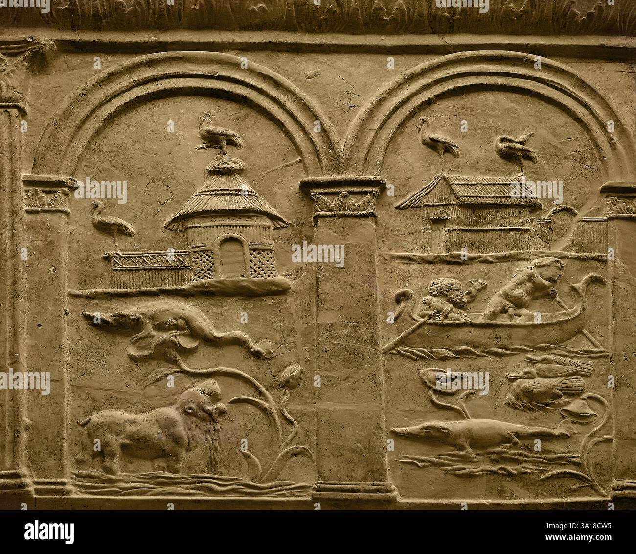 Campana relief with nilotic landscape hi-res stock photography and ...