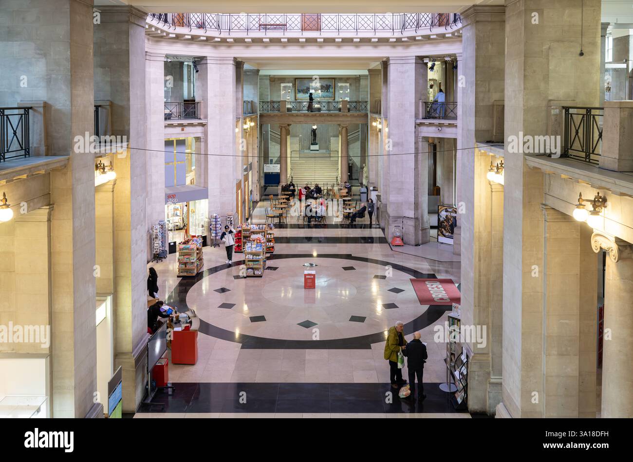 The main hall of the National Museum in Cardiff, Wales, UK Stock Photo ...