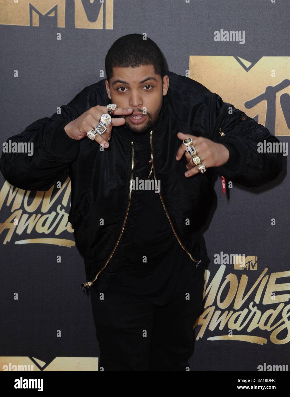 O'Shea Jackson Jr.arriving at the 2016 MTV Movie Awards at the Warner ...
