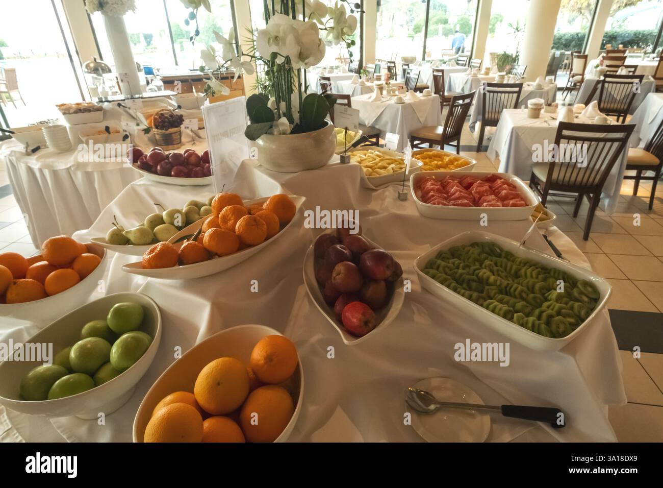 Cyprus, Paphos, Constaninou Bros Hotel, Typical Hotel Breakfast Buffet ...