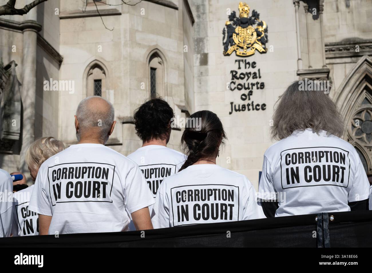 London, UK. 7 March, 2025. Supporters of 16 climate activists given ...