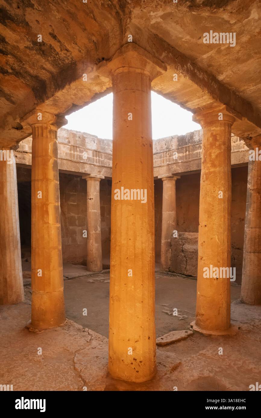 Cyprus, Paphos, Tombs of the Kings, Tomb 3, The Atrium and Doric ...