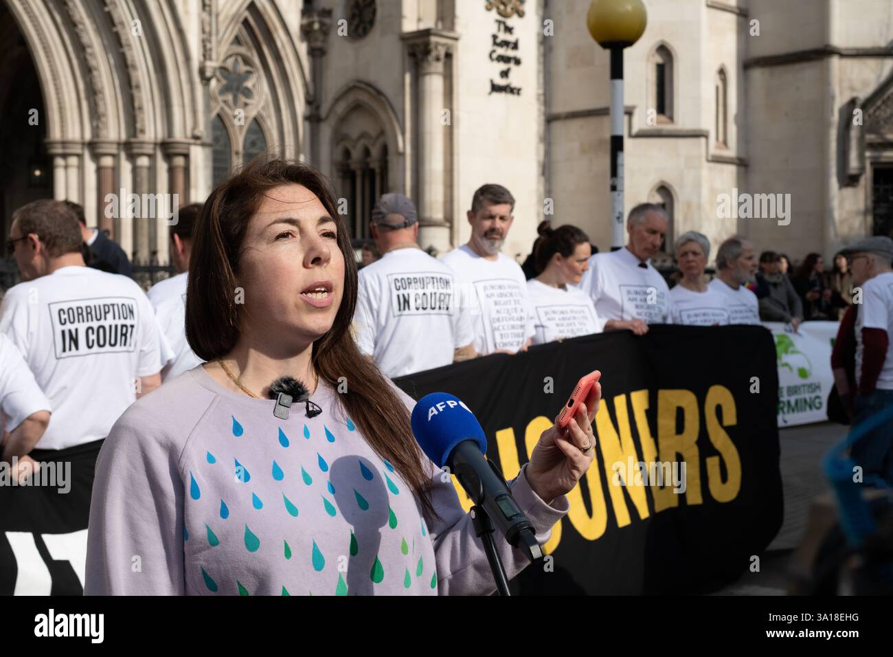 London, UK. 7 March, 2025. Environmental activist Amy Pritchard ...