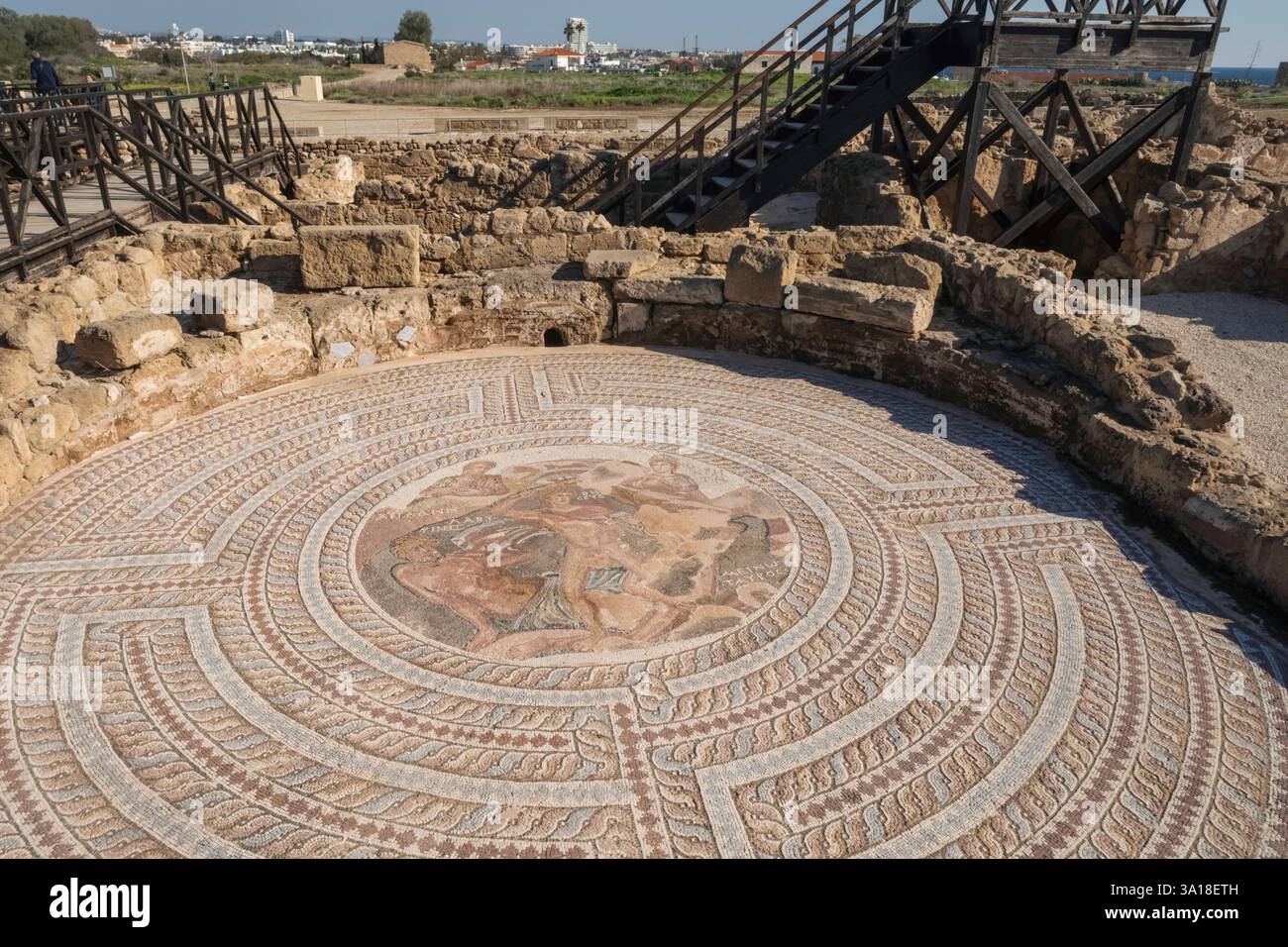 Cyprus, Paphos, Nea Pafos Archaeological Site, House of Theseus, Floor ...