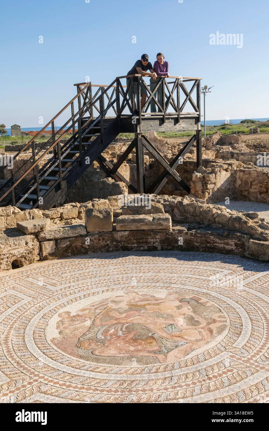 Cyprus, Paphos, Nea Pafos Archaeological Site, House of Theseus, Floor ...
