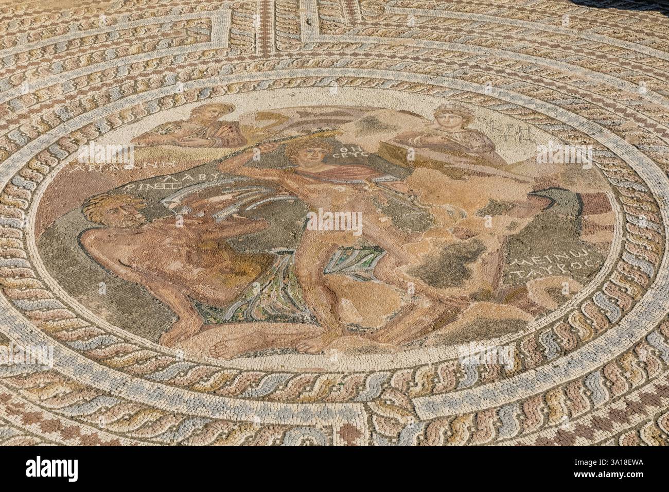 Cyprus, Paphos, Nea Pafos Archaeological Site, House of Theseus, Floor ...