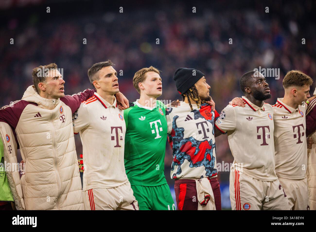 Munich, Germany. 05th Mar 2025. Leon Goretzka (FCB) Joao Palhinha (FCB ...