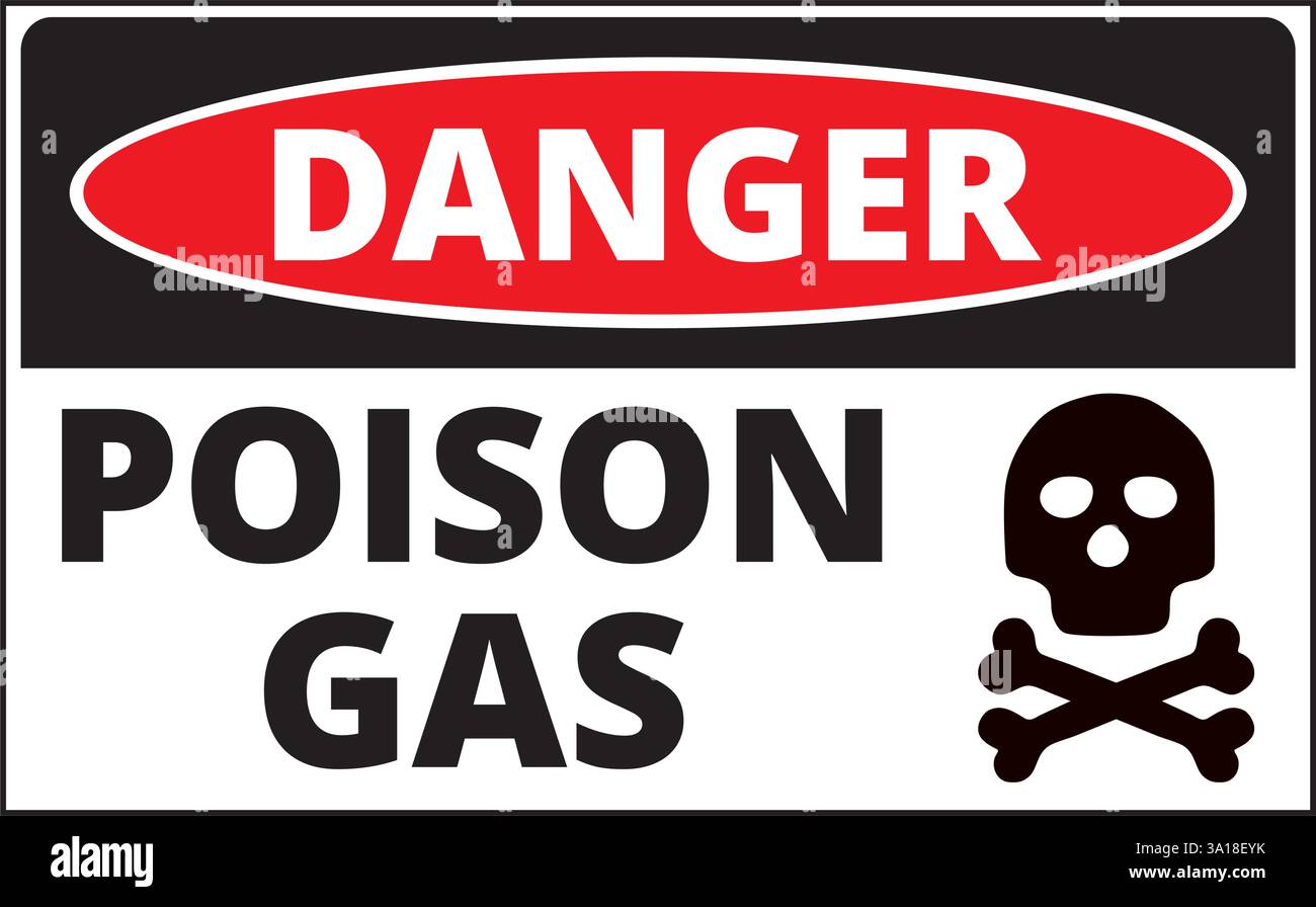 Danger poison gas sign on a white background Stock Vector Image & Art ...