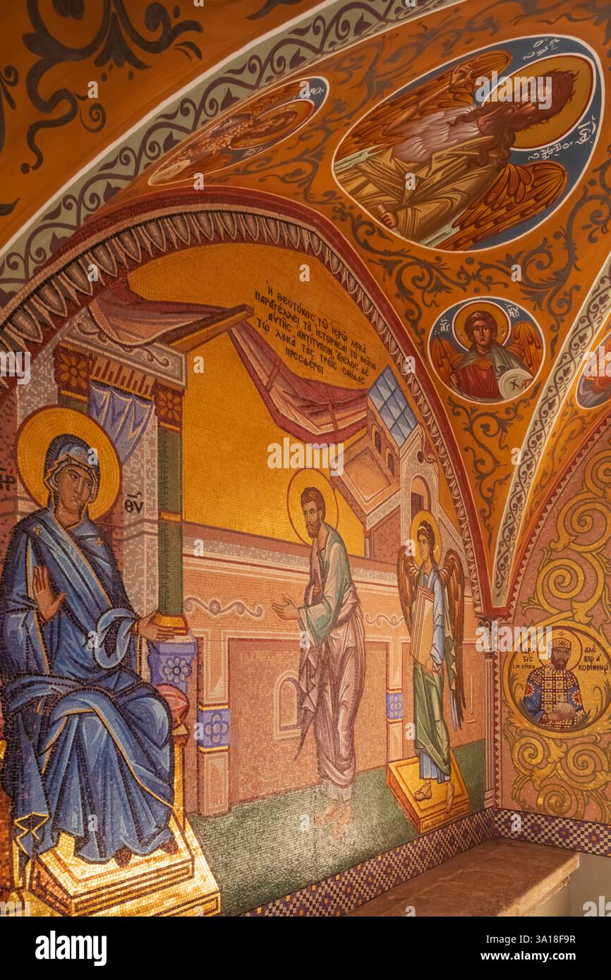 Cyprus, Paphos, Troodos Mountains, Kykkos Monastery, Monastery Entrance ...