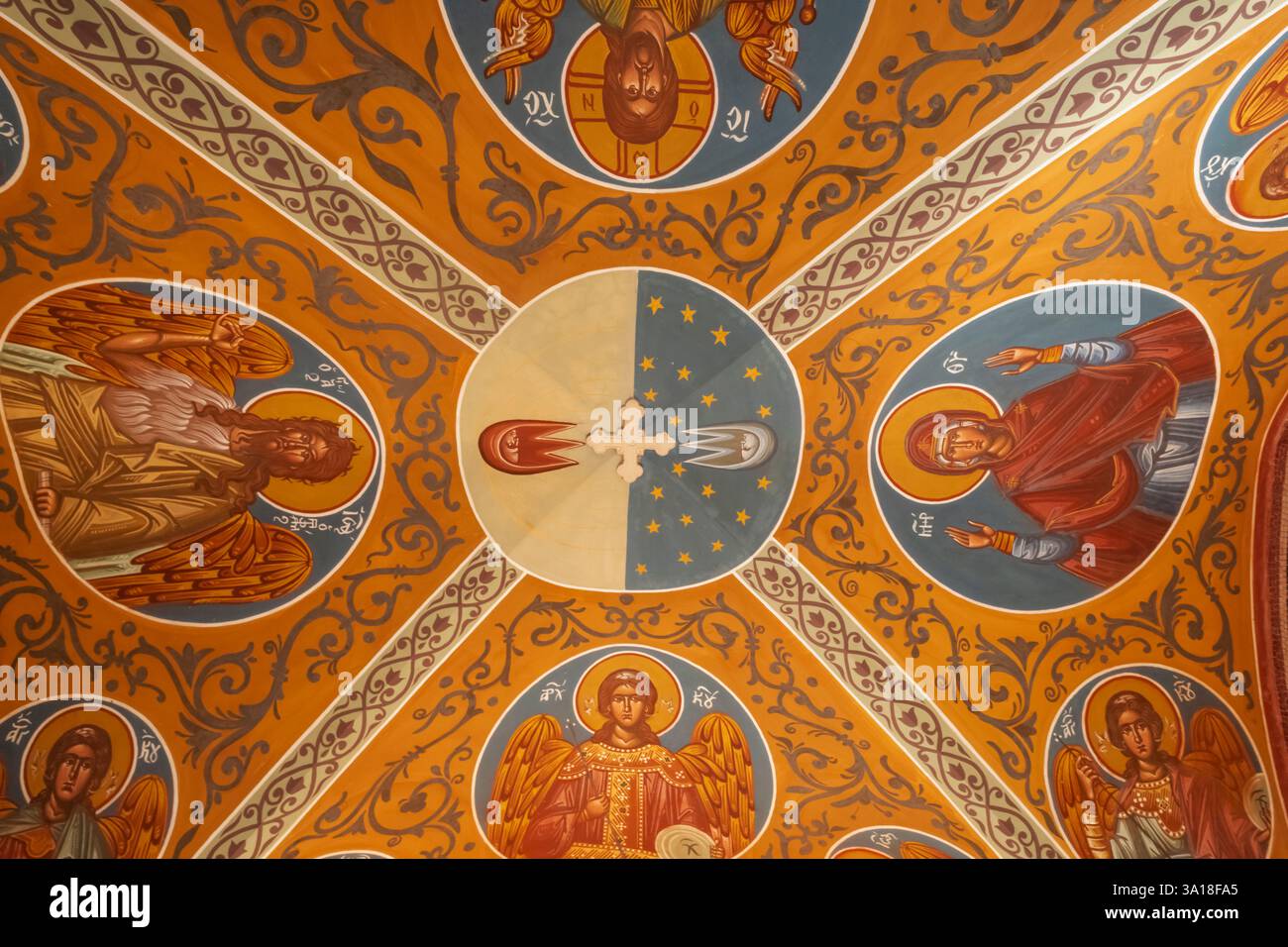 Cyprus, Paphos, Troodos Mountains, Kykkos Monastery, Monastery Entrance ...