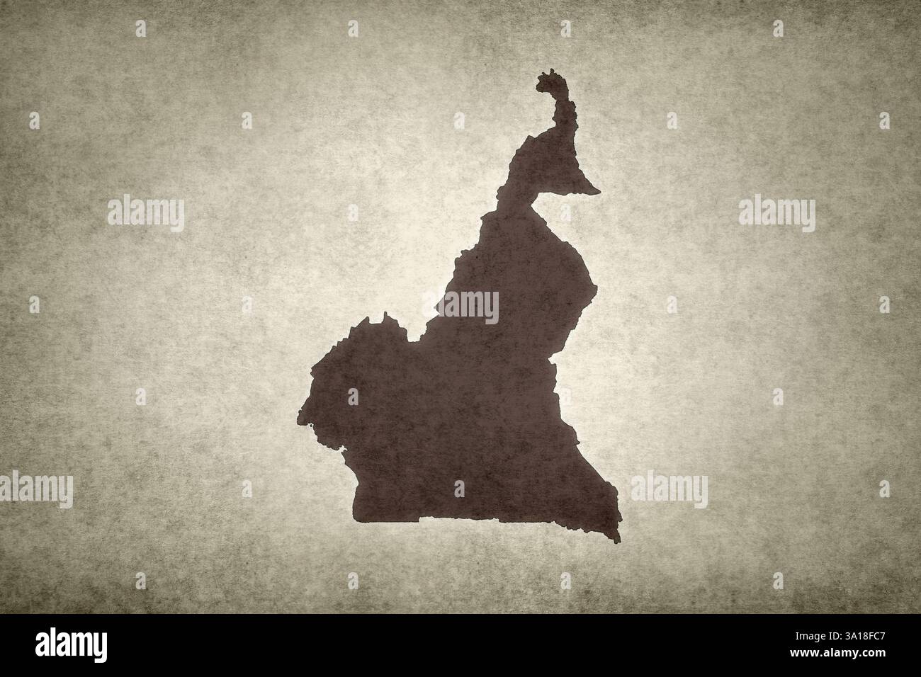 Grunge map of Cameroon printed on an old paper Stock Photo - Alamy