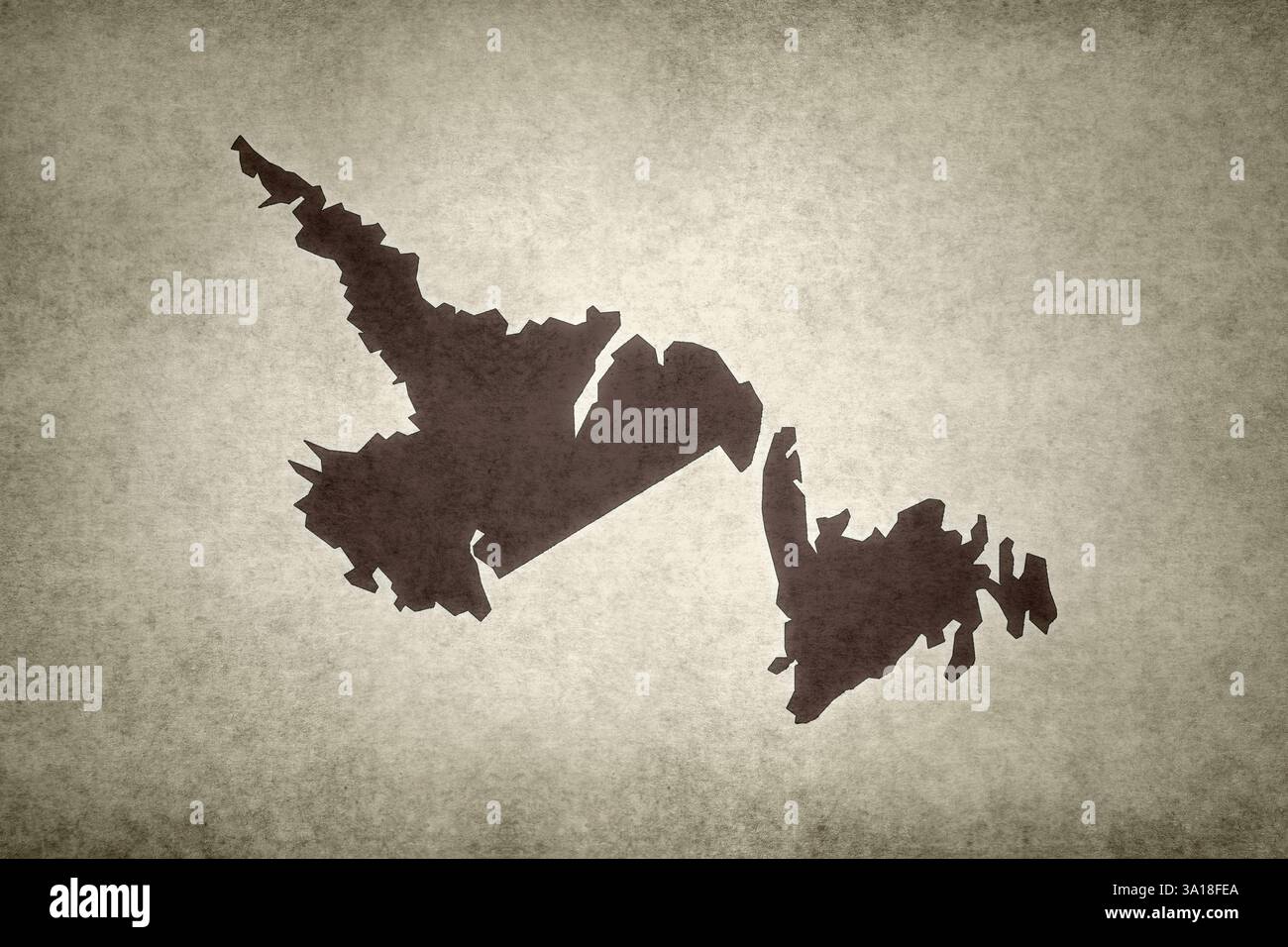 Grunge map of the province of Newfoundland and Labrador (Canada ...