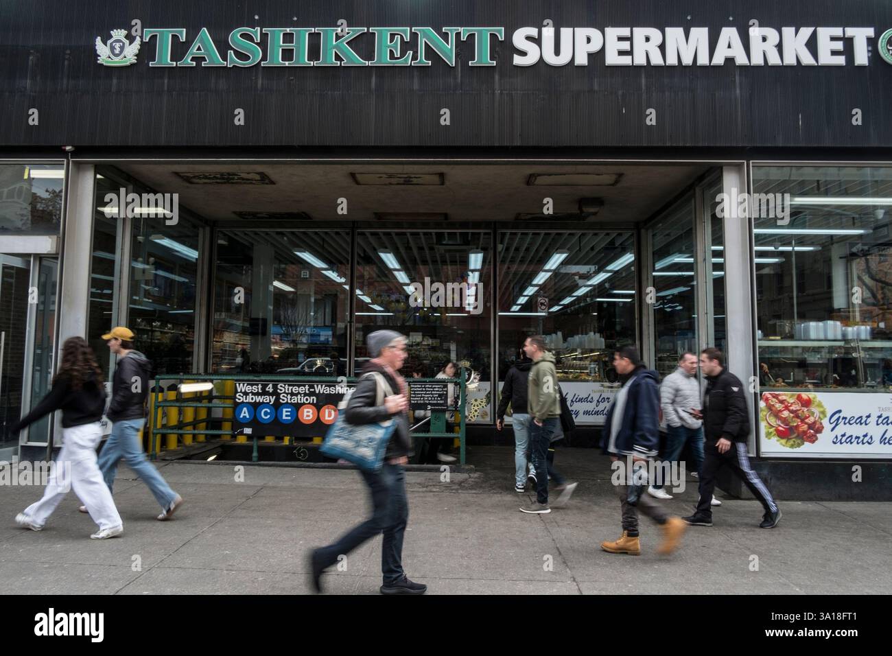 March 6, 2025, New York City, New York, USA: Uzbek grocery chain opens ...