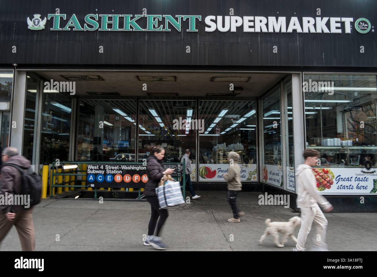 March 6, 2025, New York City, New York, USA: Uzbek grocery chain opens ...