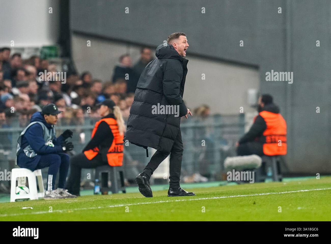 FC Copenhagen manager Jacob Neestrup during the FC Copenhagen v Chelsea ...