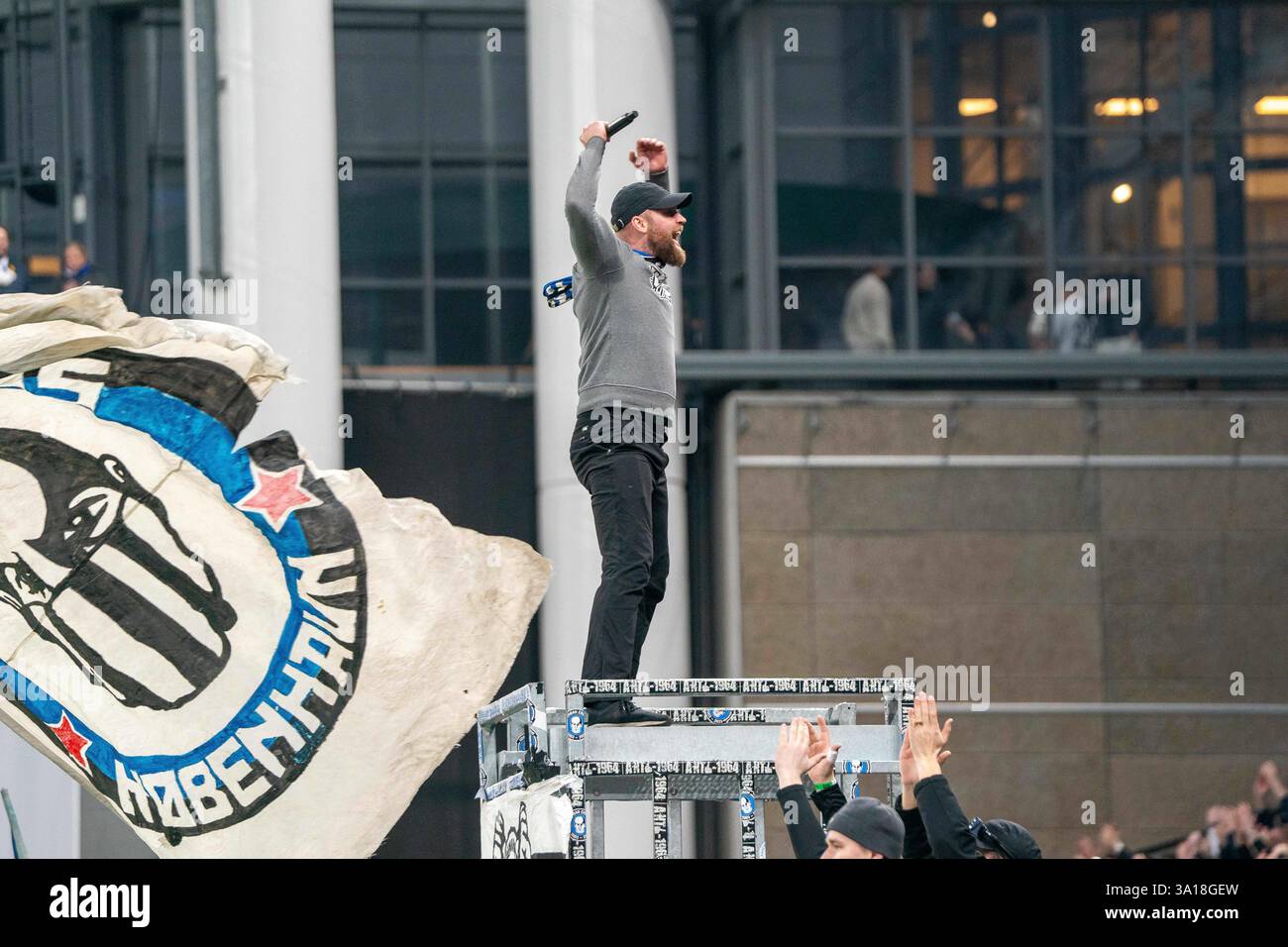Copenhagen, Denmark. 06th Mar, 2025. FC Copenhagen ultras during the FC ...