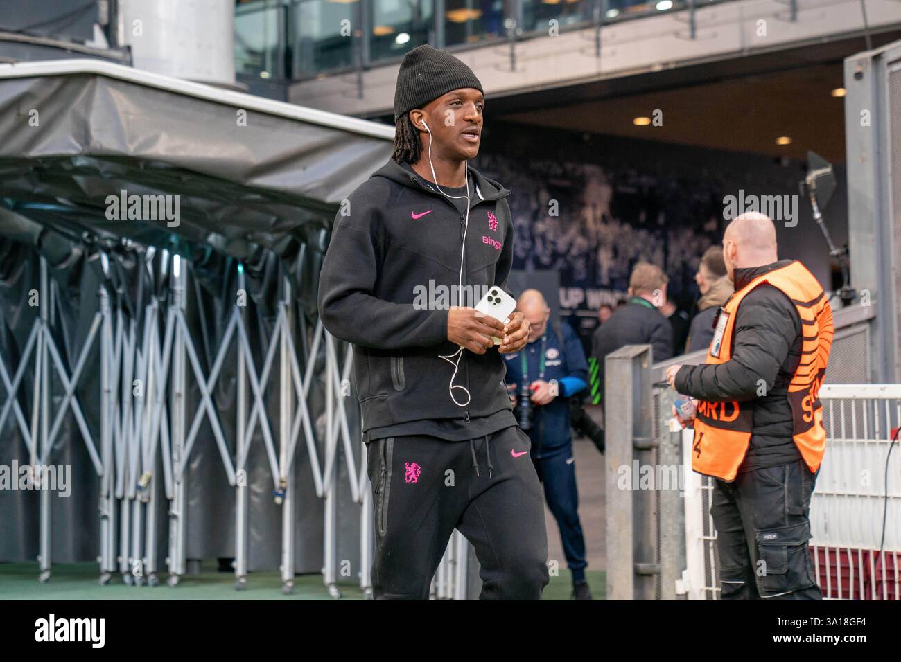 Chelsea FC forward Shim Mheuka (76) arriving before the FC Copenhagen v ...