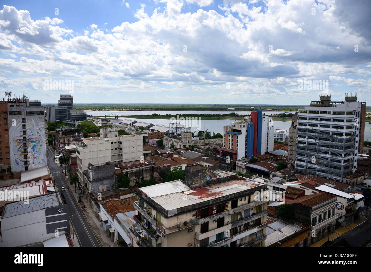 03 March 2025, Paraguay, Asunción: View of the historic city center of ...